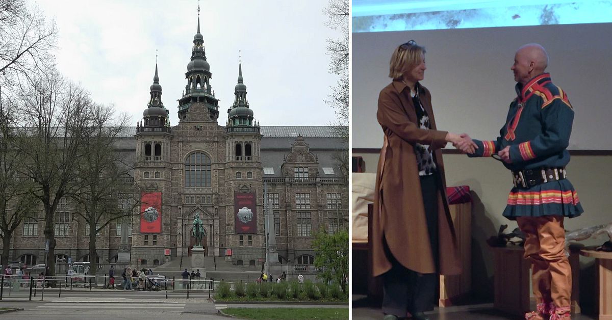 Nordiska museet överlämnade två seitar till Talma sameby | SVT Nyheter