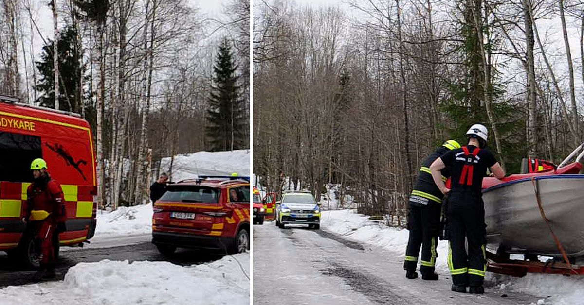 Man död – gick genom isen med fyrhjuling | SVT Nyheter
