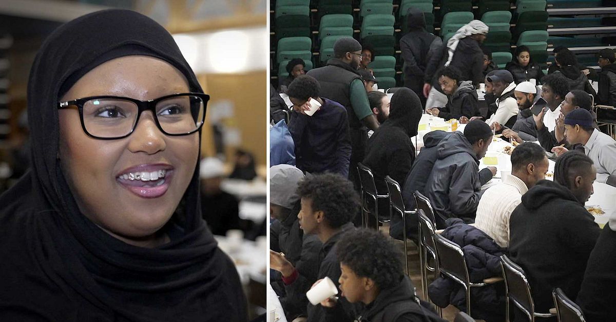 Här bryter 100 ungdomar fastan tillsammans i Järva | SVT Nyheter