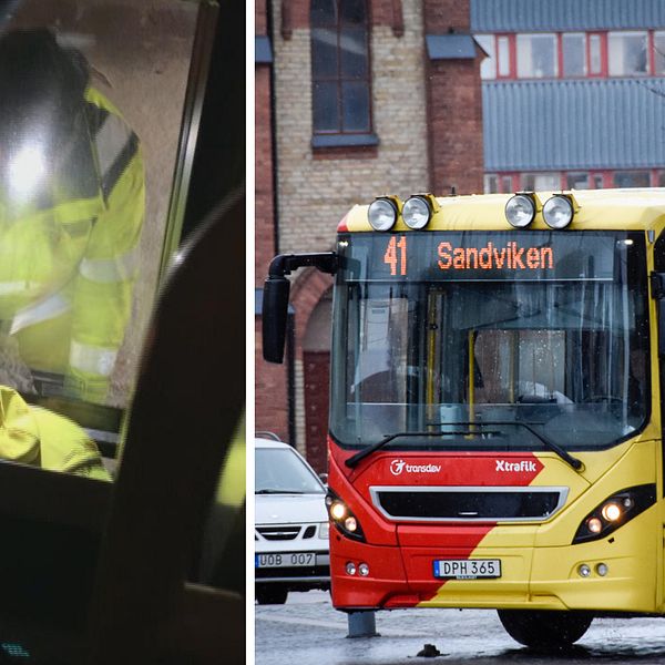 Här går dörren i baklås – passagerare fastnade på buss mellan Sandviken och Gävle | SVT Nyheter