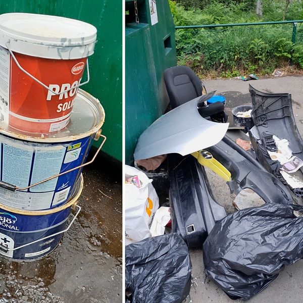 Återvinningsstationer i Växjö och Lessebo stängs efter dumpning av ...