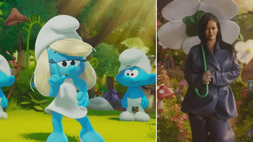 Rihanna gör comeback – som Smurfan | SVT Nyheter
