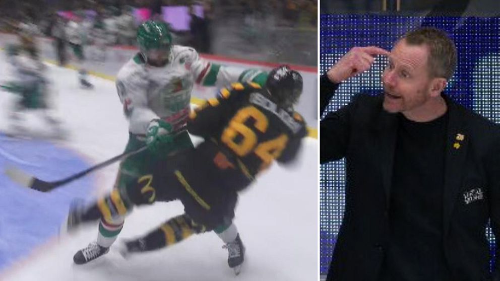 Ishockey: Skellefteås Jonathan Pudas utgick efter tackling från Daniel ...