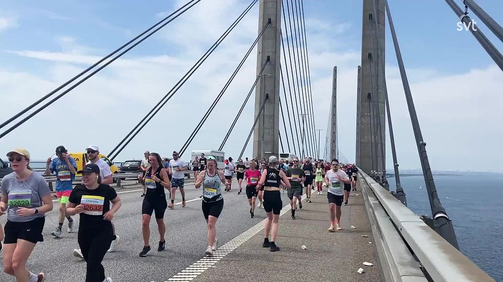 Broloppet är över – 40 000 löpare tog sig över till Malmö | SVT Nyheter