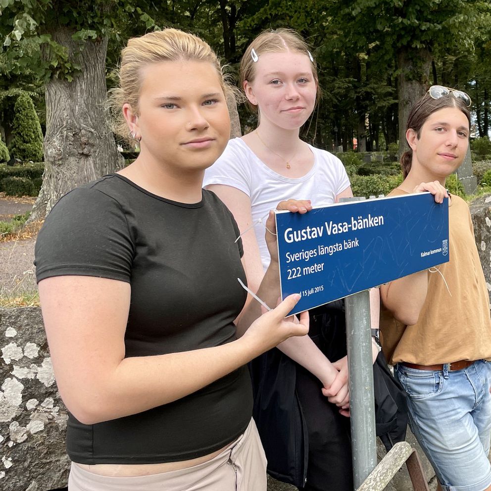 Kalmars långa bänk – fyra meter kortare efter kupp | SVT Nyheter