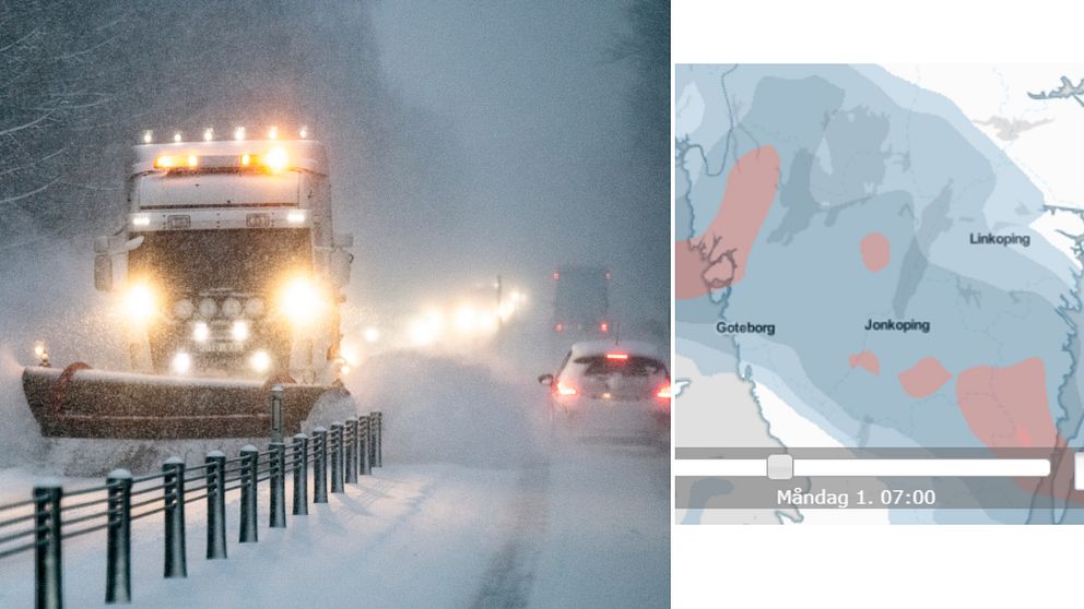 Snövarning till nyårsnatten – kraftigt snöfall vid Vättern | SVT Nyheter