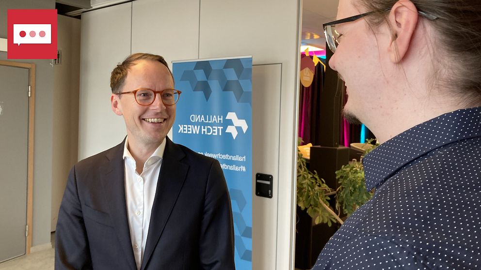 Studenten om ministerns besök på Campus Varberg: ”Spännande” | SVT Nyheter