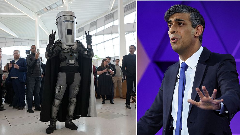 Count Binface utmanar premiärminister Rishi Sunak | SVT Nyheter