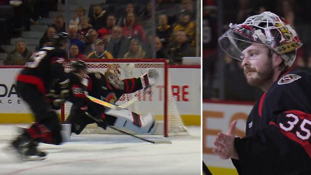Ishockey: Linus Ullmark tar paus på obestämd tid | SVT Sport