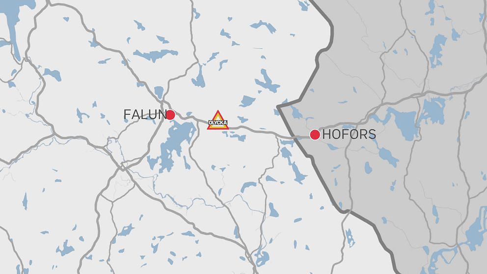 Trafikolycka på E16 utanför Falun orsakade trafikstopp | SVT Nyheter