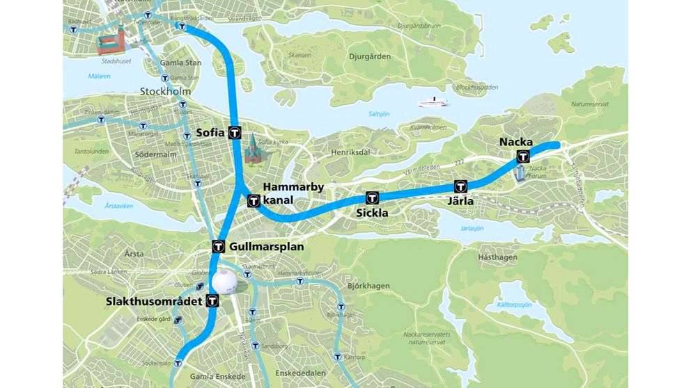 Färdigsprängt under mark för t-banans nya blå linje | SVT Nyheter