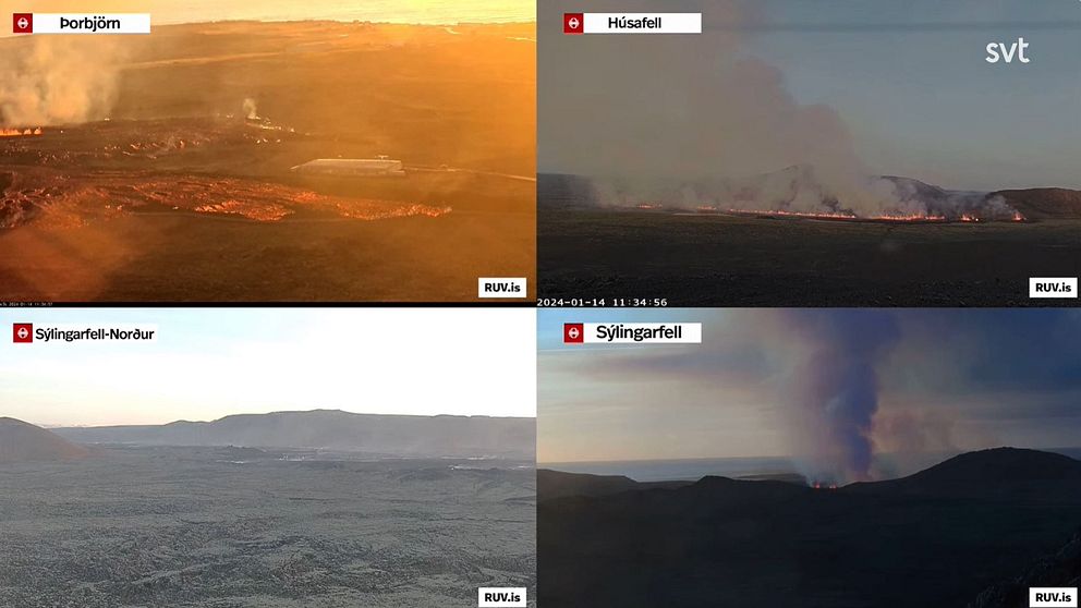 Island: Lavaflödet har minskat | SVT Nyheter