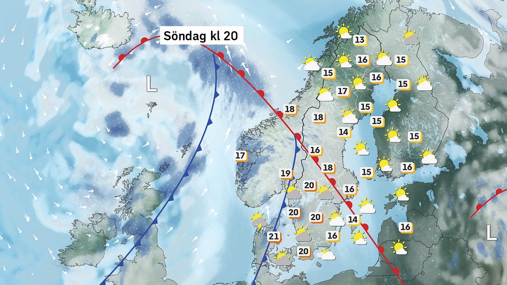 Tillfälligt stabilare under midsommardagen | SVT Nyheter