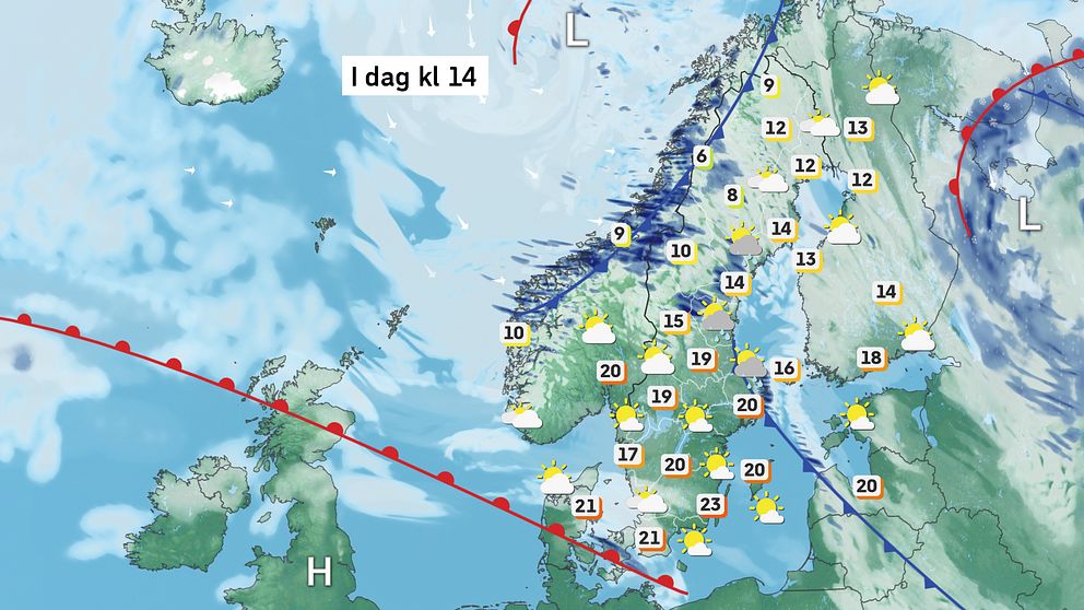 Svalare och blåsigt i veckan – värmen återvänder framåt helgen | SVT ...