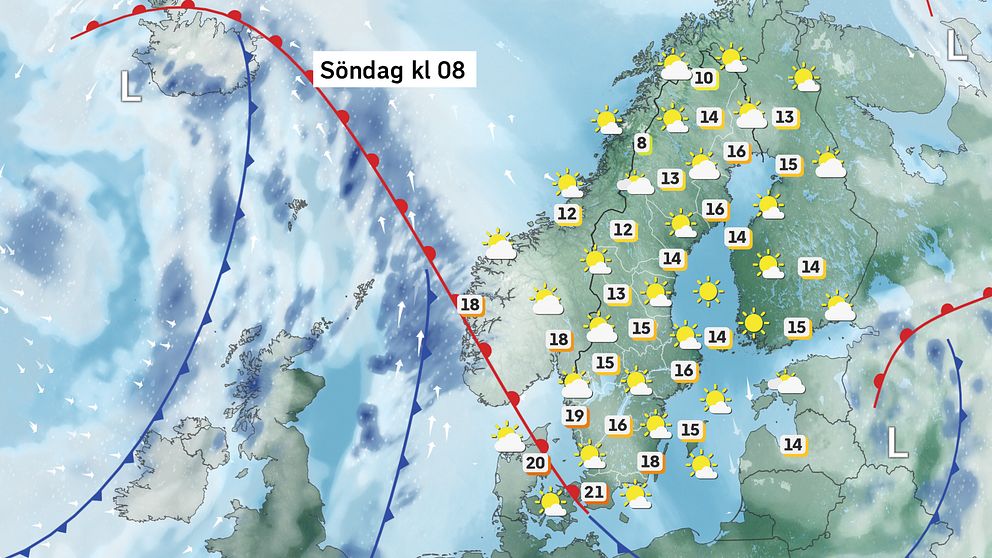 Tillfälligt stabilare under midsommardagen | SVT Nyheter