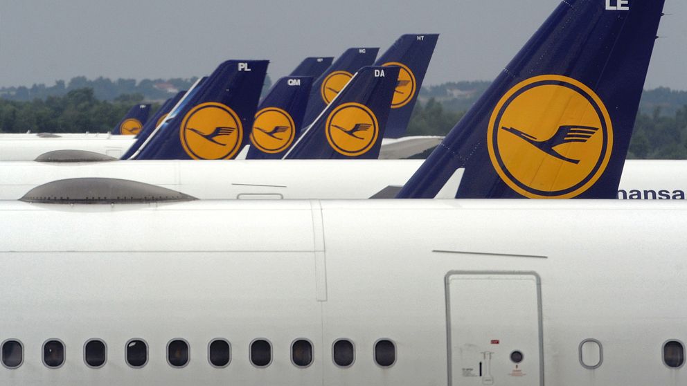 Flera hundra Lufthansa-flyg inställda | SVT Nyheter