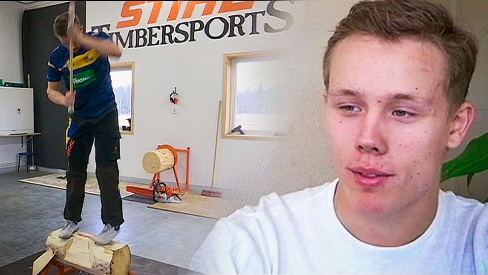 Ferry är laddad inför timbersport-VM | SVT Nyheter