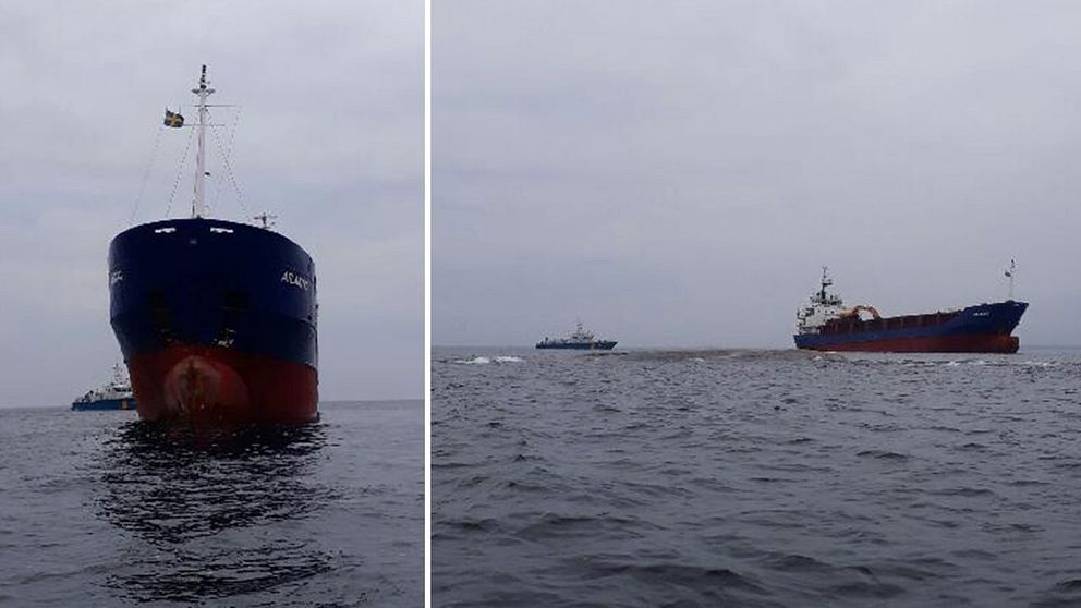 Stort lastfartyg på grund utanför Oskarshamn | SVT Nyheter