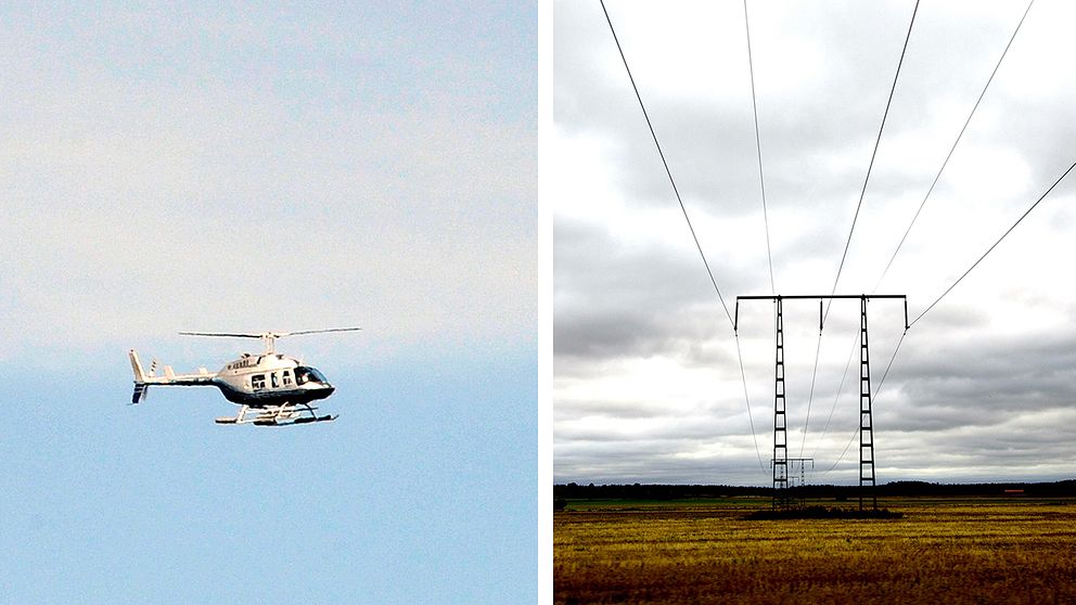 Ska inspektera 25 mil elledning med helikopter | SVT Nyheter