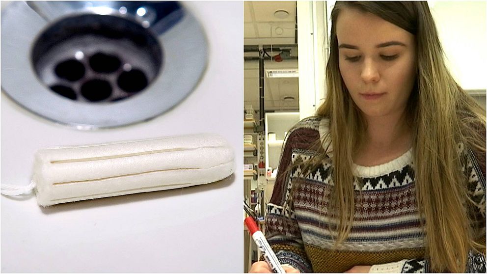 Signe utvecklade idé om att upptäcka endometrios i mens | SVT Nyheter