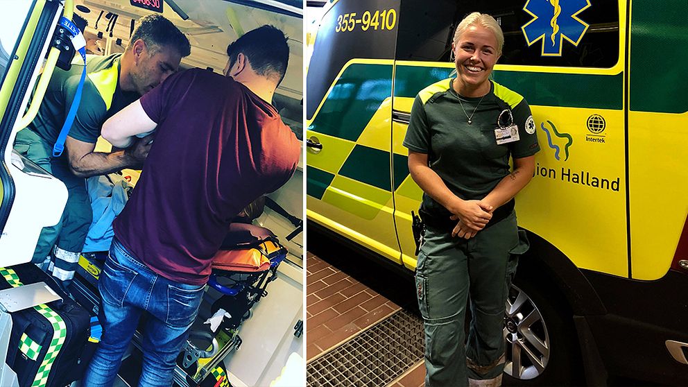 Ambulanssjuksköterska i Kungsbacka förlöste barn i badkar | SVT Nyheter