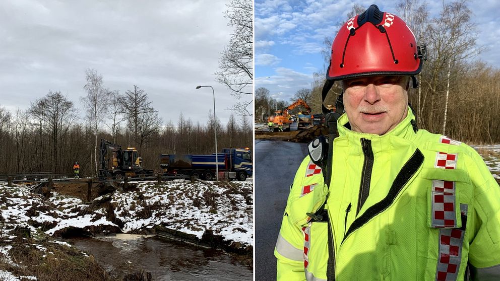 Räddningschefen: ”Helt plötsligt försvann vägen” | SVT Nyheter