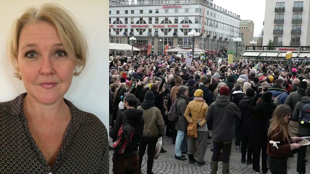 Arrangör riskerar vite på 20 000 kr efter demonstrationen | SVT Nyheter
