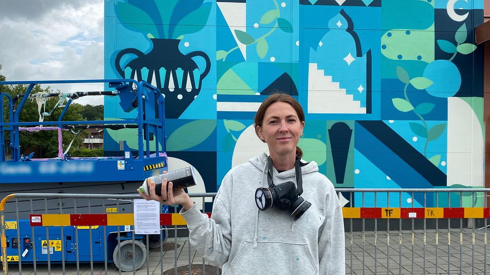 Oskarströms historia fångas i nytt konstverk | SVT Nyheter