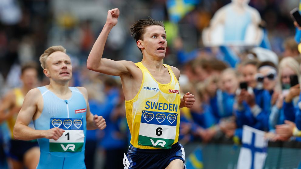 Friidrott: Andreas Almgren slog svenskt rekord på 3000 meter | SVT Sport