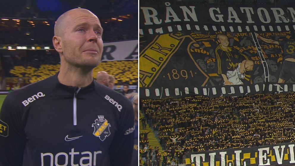 Fotboll: AIK-publiken hyllade legendaren Per Karlsson inför matchen ...