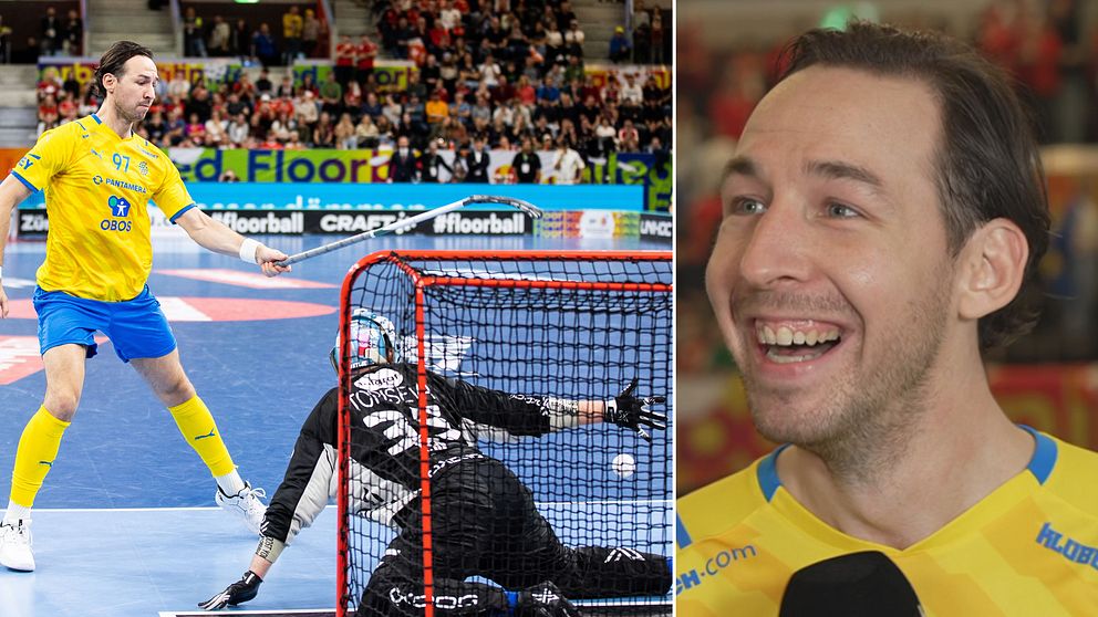 Innebandy: Robin Nilsberth hjälte när Sverige tog sig till final i innebandy-VM | SVT Sport