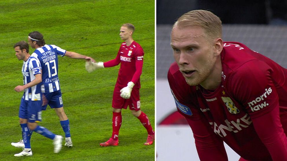 Fotboll: AIK-fansen skrattade åt IFK Göteborgs dråpliga självmål | SVT Sport