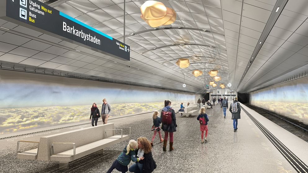 Bygget av Blå linjens nya slutstation Barkarby står still – kontraktet ...