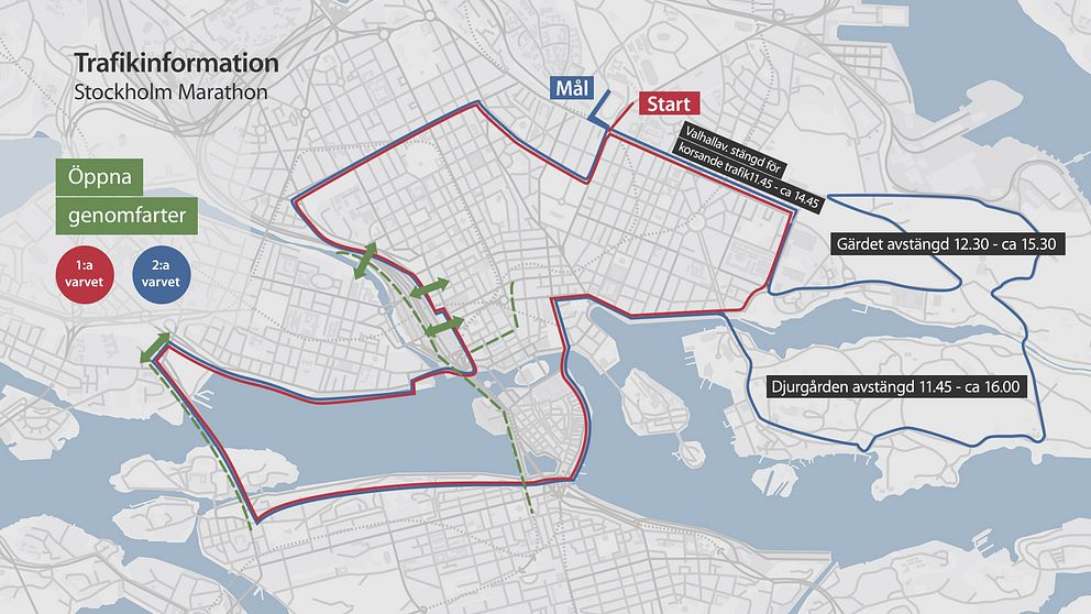 Stockholm Marathon påverkar trafiken | SVT Nyheter