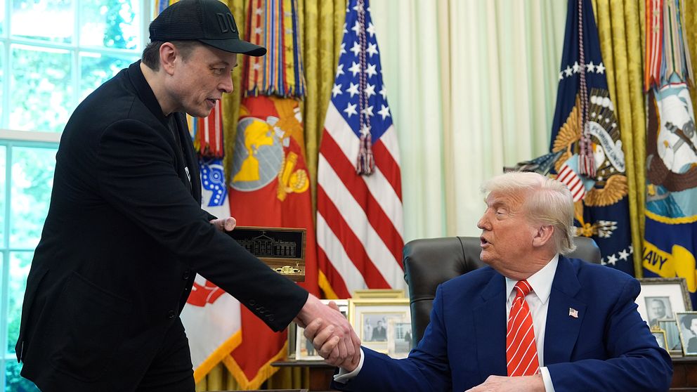 Elon Musk raderar inlägg om Donald Trump efter bråk på X | SVT Nyheter