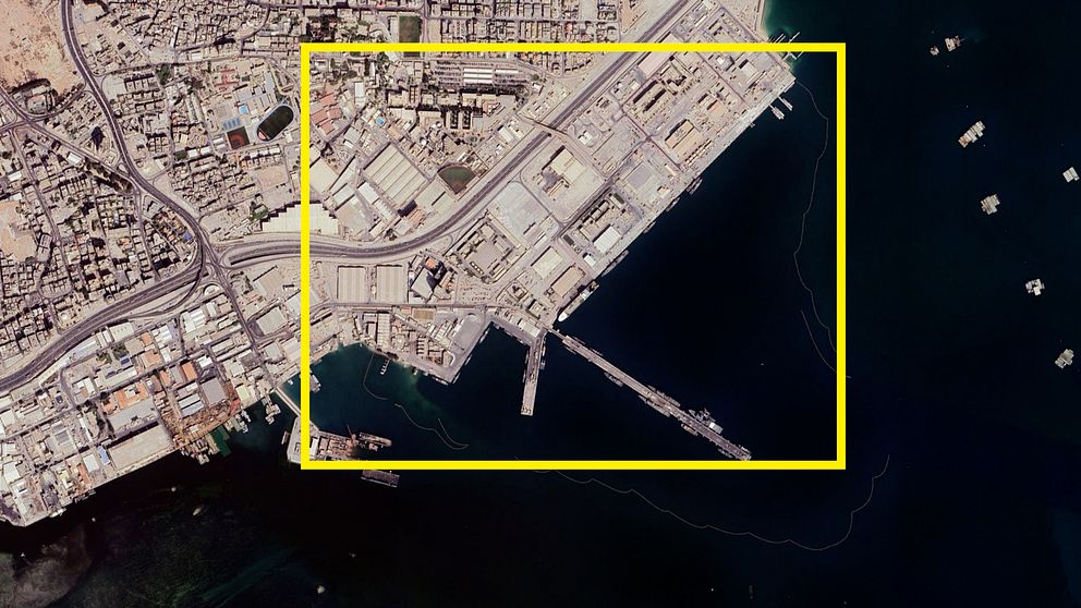 Satellitbilder visar förödelsen på amerikanska militärbaser | SVT Nyheter