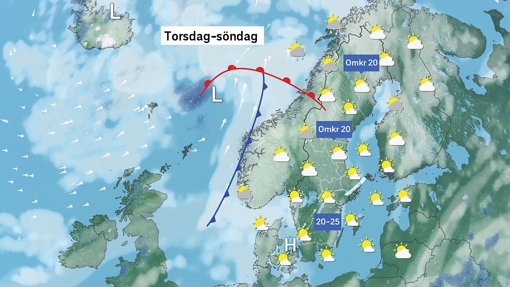 Värmen knuffas bort av delvis kraftigt regn | SVT Nyheter
