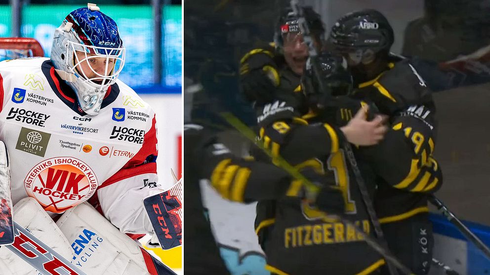 Ishockey: AIK:s jättekross mot Västervik – gjorde sju mål på nio skott | SVT Sport