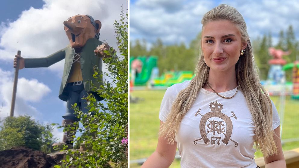 Se nedmonteringen av jätten Himble i Varberg – flyttas till Älvsered | SVT Nyheter