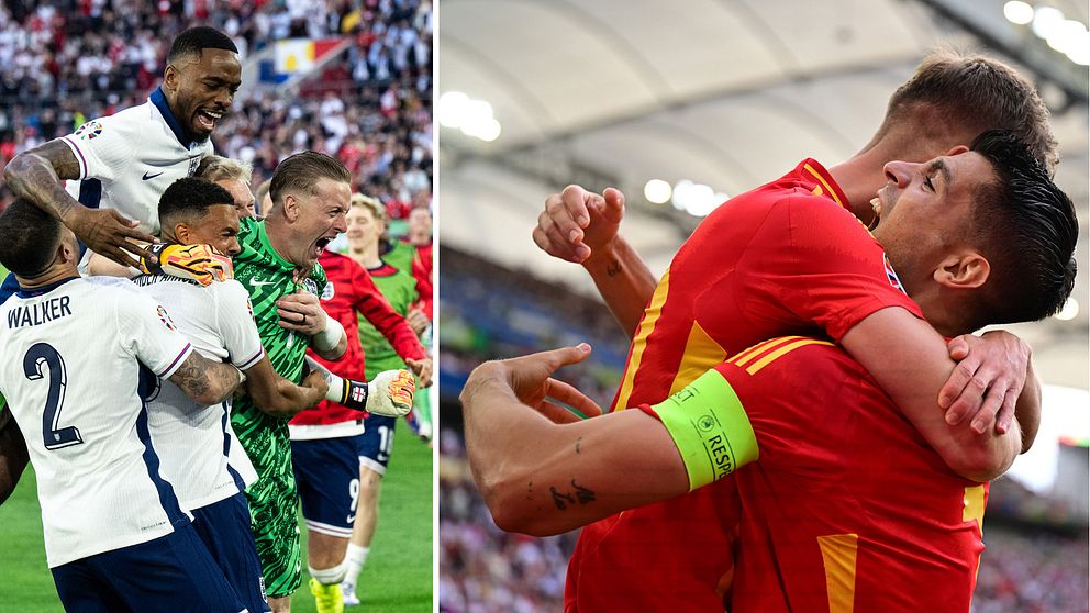 Fotboll: Här är Spaniens och Englands väg till EM-finalen | SVT Sport