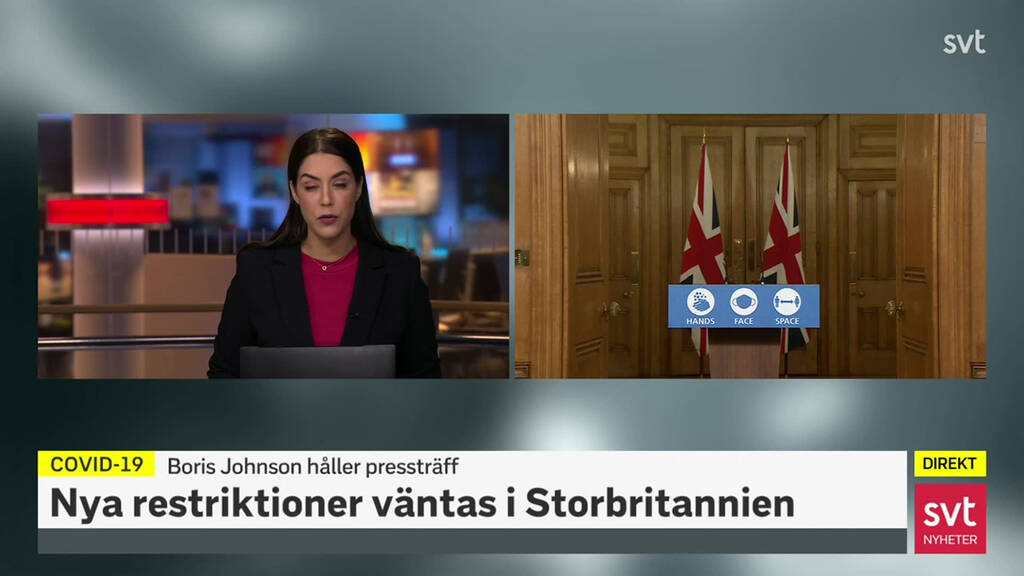 Nyheter Direkt Boris Johnson Håller Pressträff Svt Play