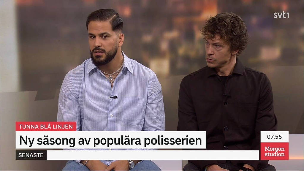 Morgonstudion – Avsnitt 185 – Tunna blå linjen: Ny säsong av populära polisserien | SVT Play