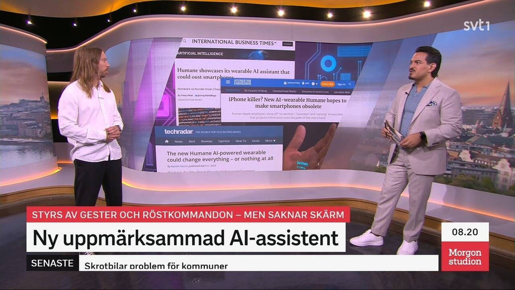 Morgonstudion – Avsnitt 101 – Ny uppmärksammad bärbar AI-assistent | SVT Play