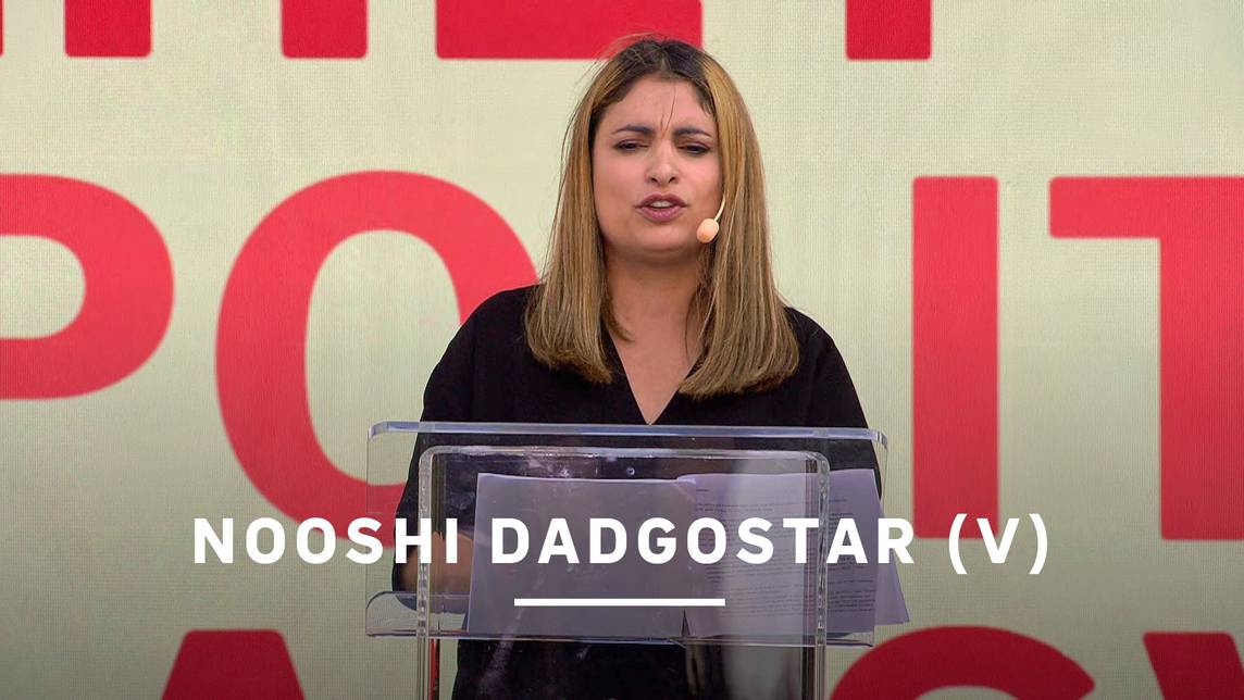 Almedalen: Partiledartal – Nooshi Dadgostar (V) | SVT Play