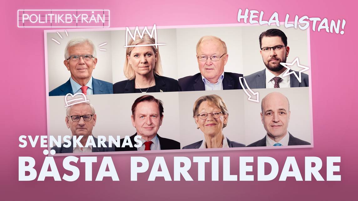 Politikbyrån – Svenskarnas bästa partiledare - hela listan! | SVT Play