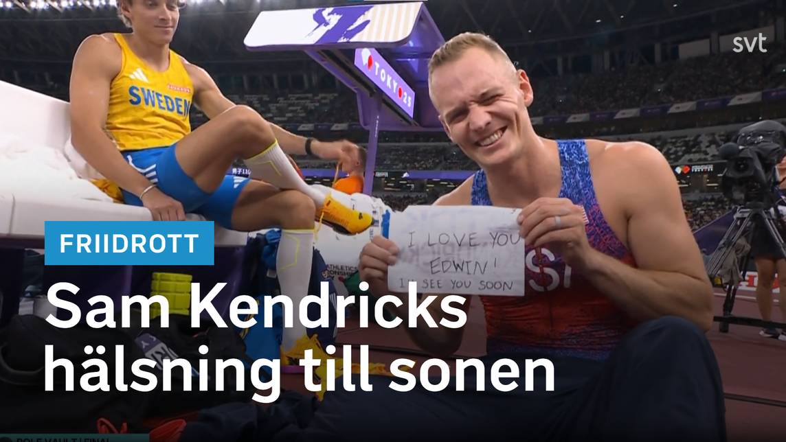 Friidrotts-VM: Höjdpunkter – Sam Kendricks visar upp sin handskrivna ...