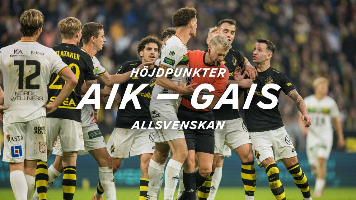 Allsvenskan: Höjdpunkter – AIK – GAIS 28/9 | SVT Play