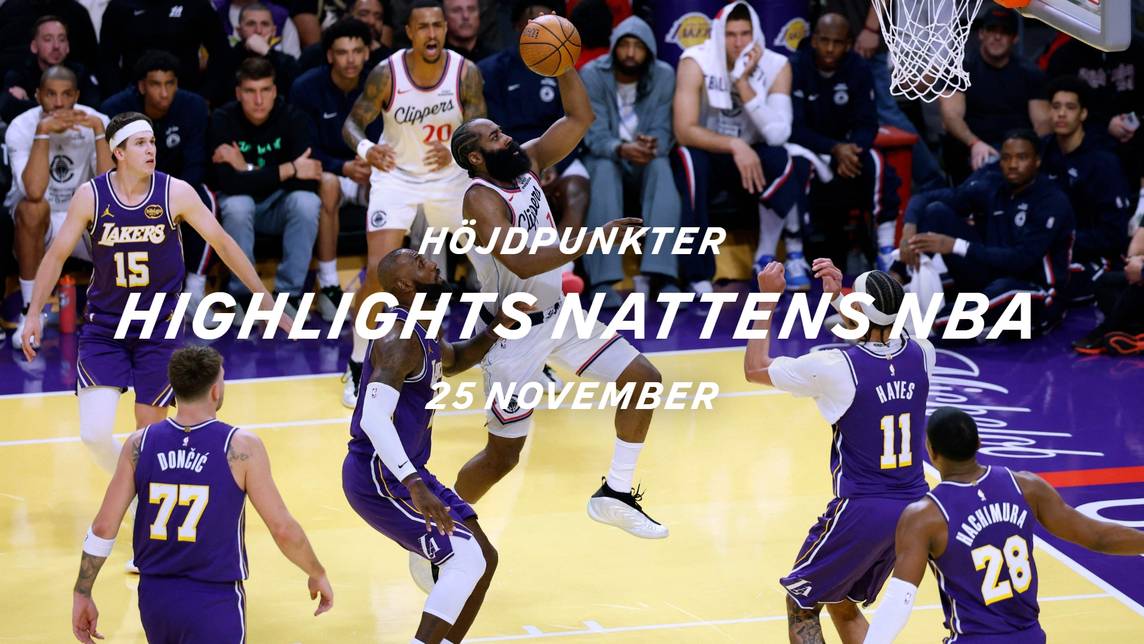 NBA: Höjdpunkter – 25 november: Highlights nattens NBA | SVT Play