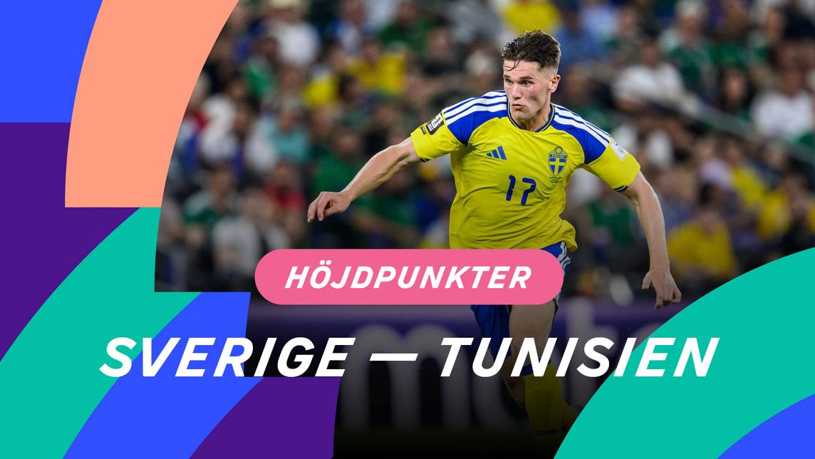 Höjdpunkter: Fotbolls-VM 2026 – Grupp F: Sverige – Tunisien | SVT Play