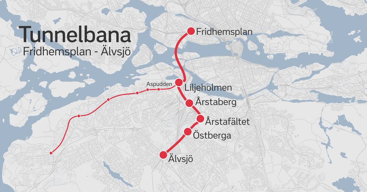 Så här blir nya tunnelbanan Fridhemsplan – Älvsjö | SVT Nyheter